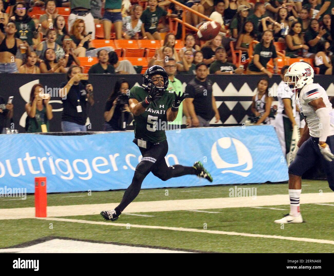 September 22, 2018 - Hawaii Rainbow Warriors wide receiver John Ursua ...