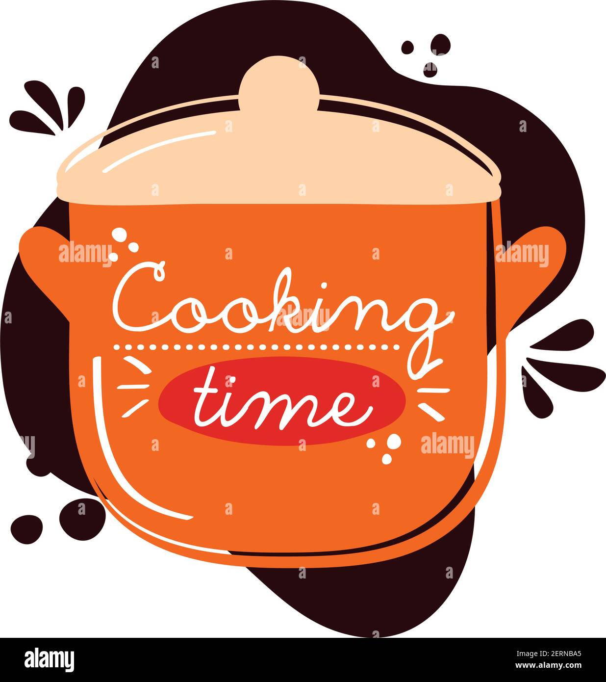 Restaurant lettering cooking pot Stock Vector Images - Alamy