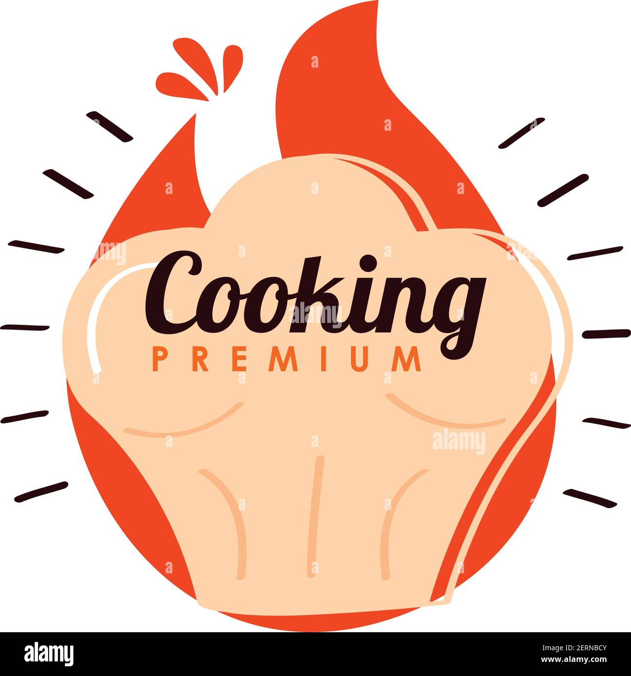 Chef hat label isolated Cut Out Stock Images & Pictures - Alamy
