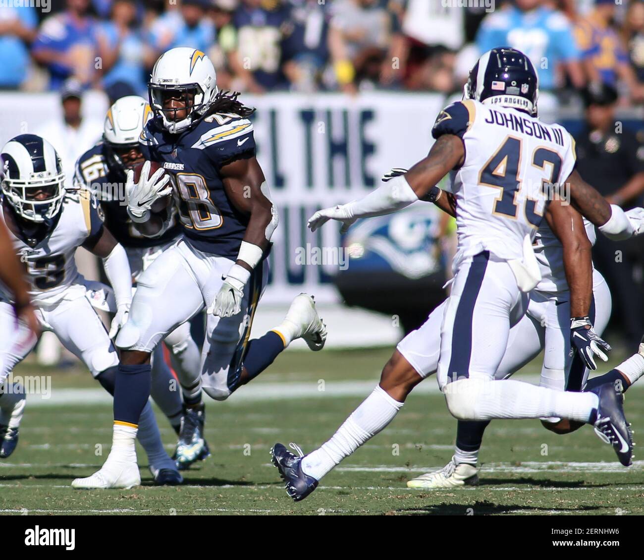 September 23, 2018 Los Angeles, CA...Los Angeles Chargers running back ...