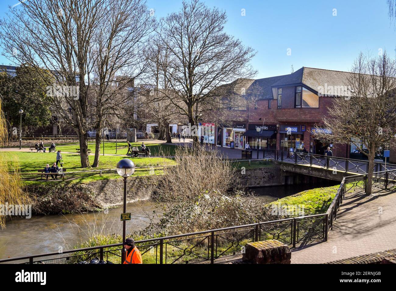 The spot where the Skripal's were found on a bench at the Maltings in ...