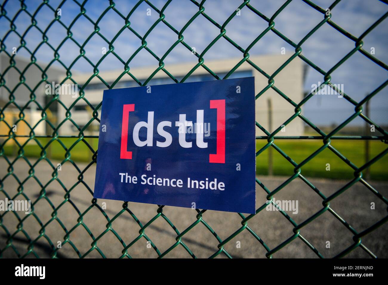 A Dstl sign at Porton Down in Salisbury, Wiltshire. Issue date ...