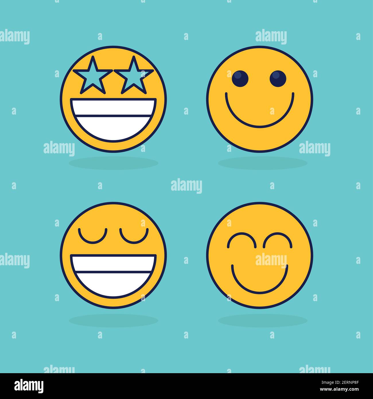 social media emoticons happy smiling Stock Vector Image & Art - Alamy