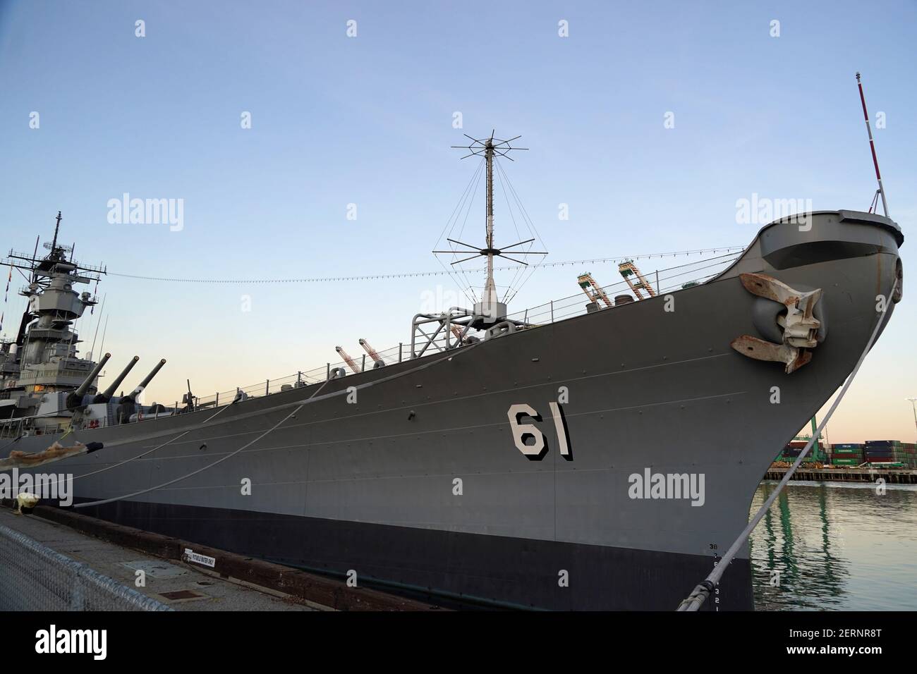 Battleship Uss Iowa In Port High Resolution Stock Photography and ...