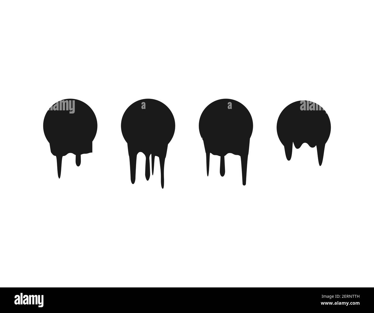 Vector illustration. Dripping circle drops Stock Vector Image & Art - Alamy