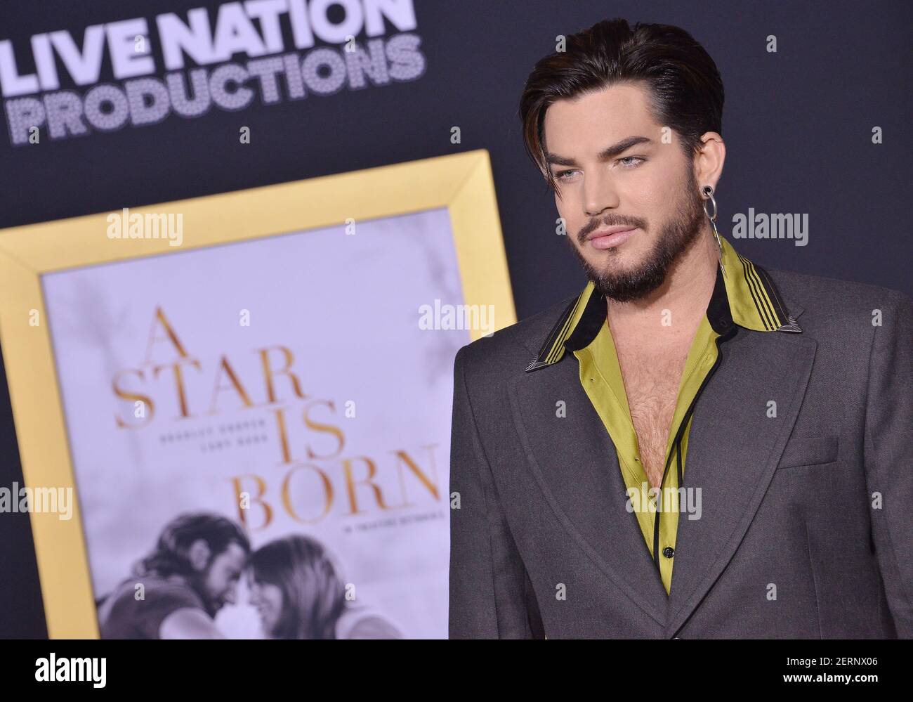 Adam Lambert arrives at "A Star Is Born" Los Angeles Premiere held at ...