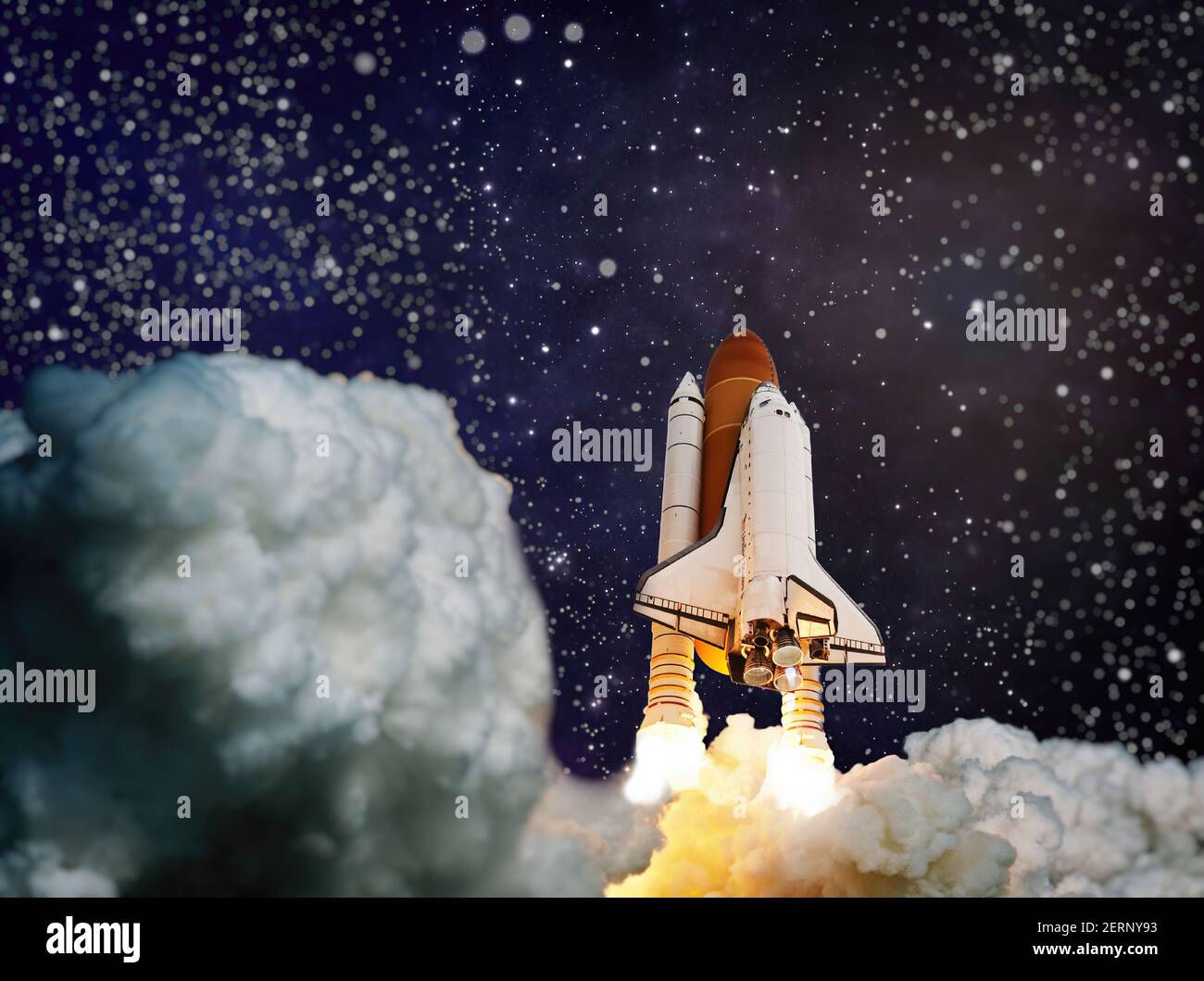 Nasa Spaceship Launching At Night