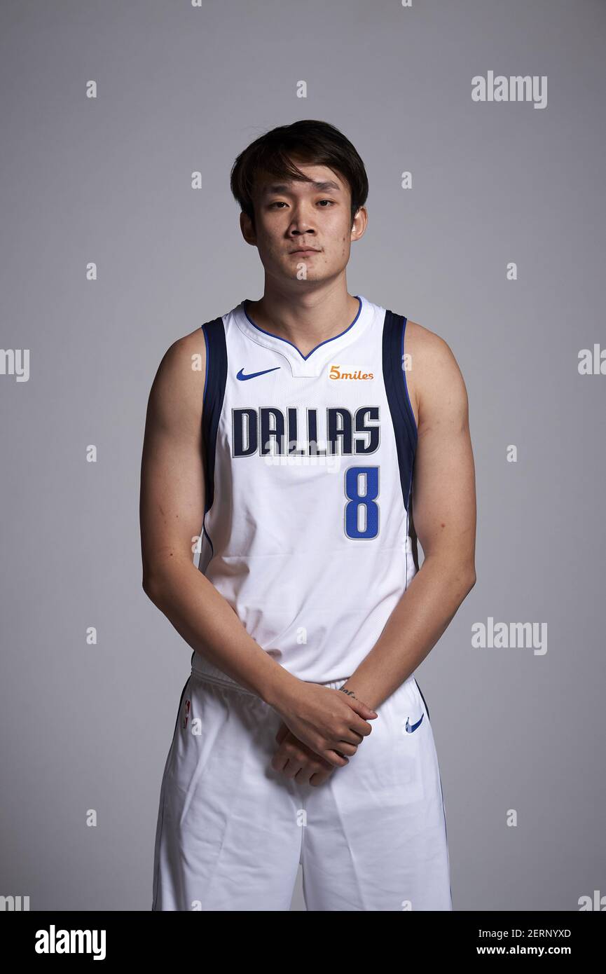 Ding Yanyuhang of the Dallas Mavericks poses during Media Day at ...