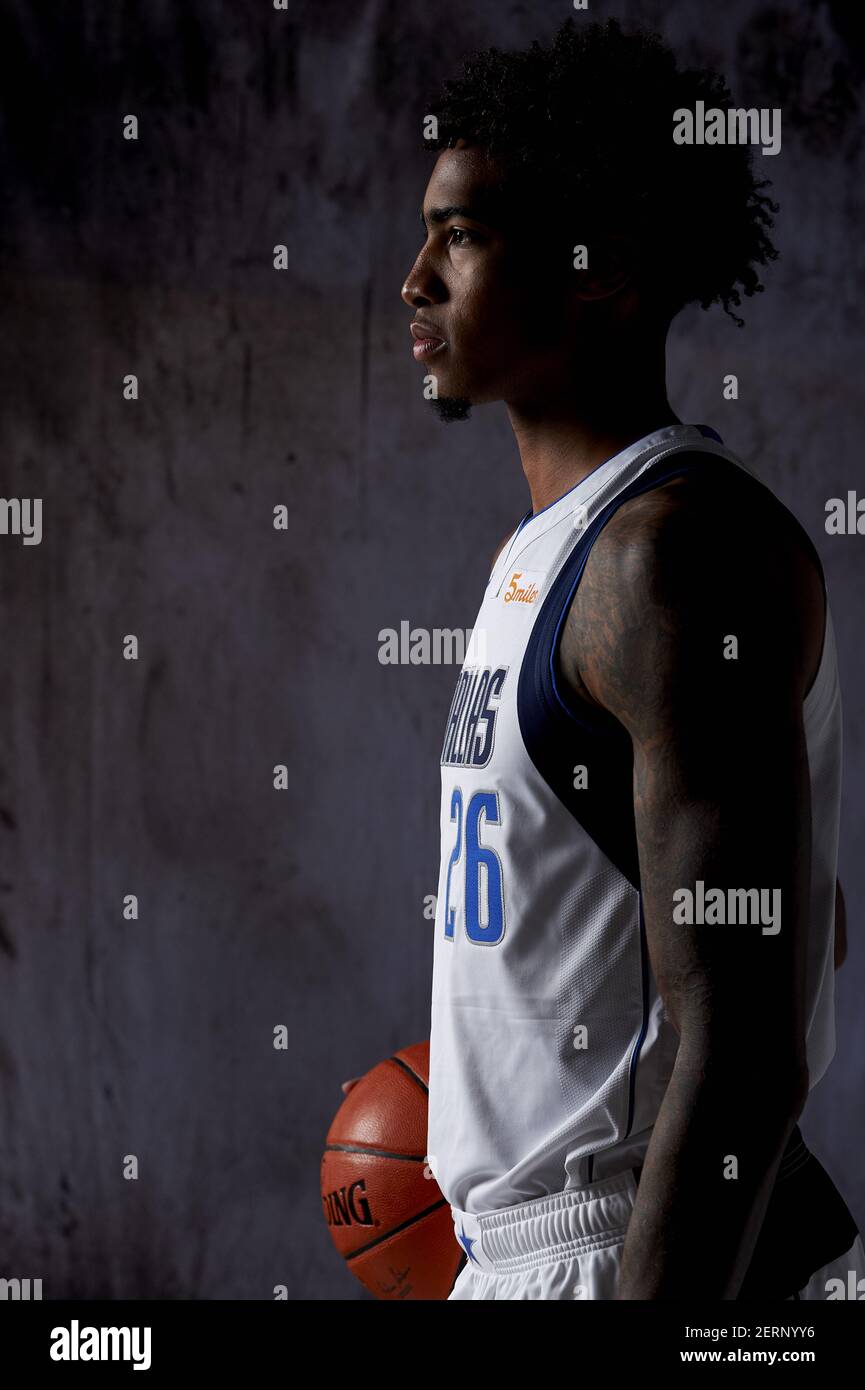 Ray Spalding of the Dallas Mavericks poses during Media Day at American ...
