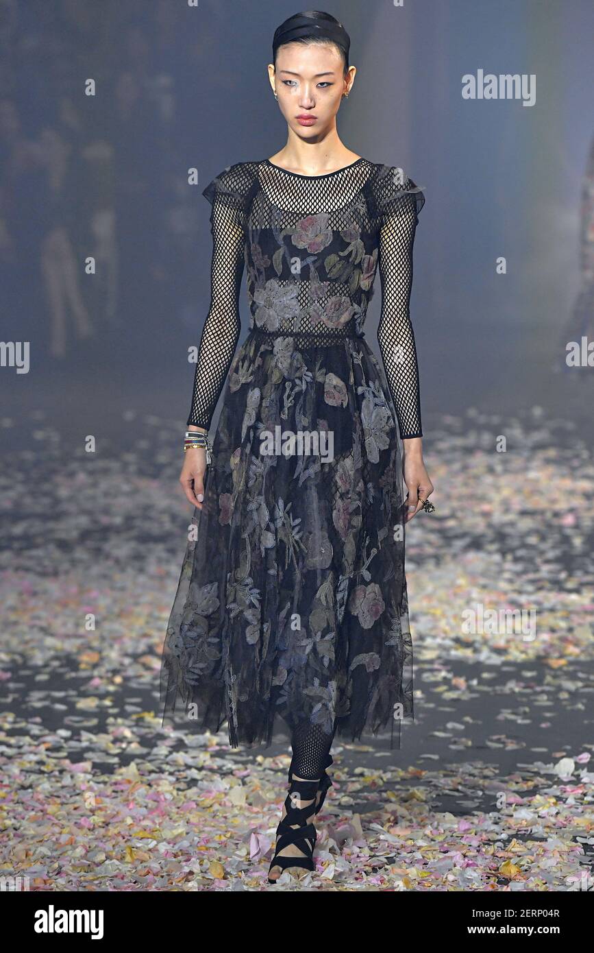 Model Sora Choi walks on the runway during the Christian Dior Fashion ...