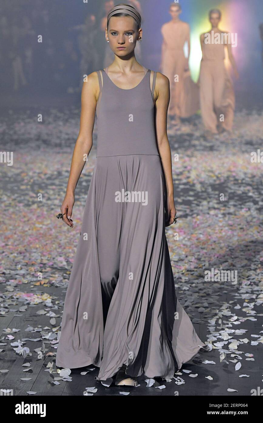 Model Renske Blokland walks on the runway during the Christian Dior ...