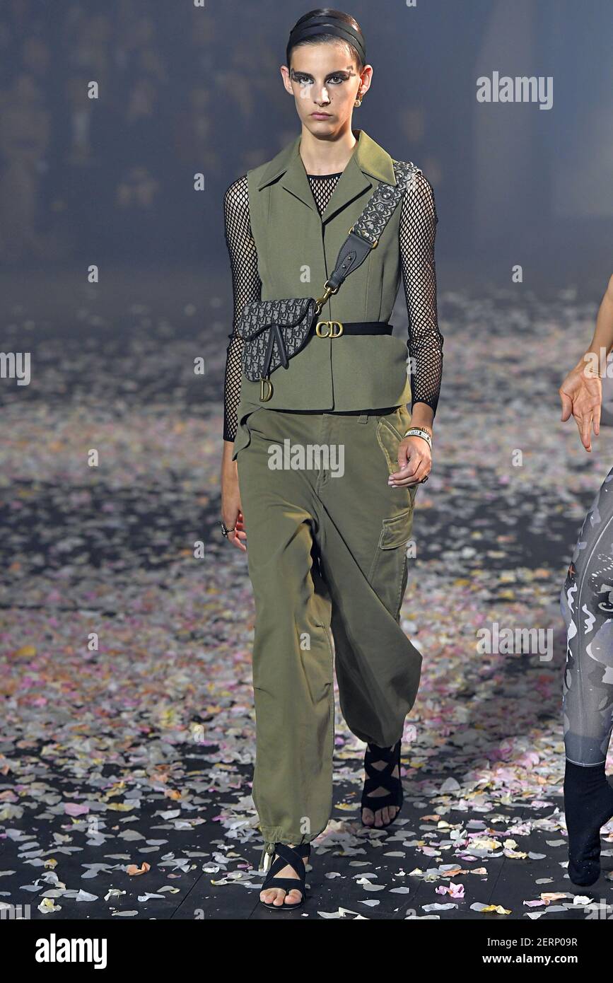 Model Cyrielle Lalande walks on the runway during the Christian Dior ...