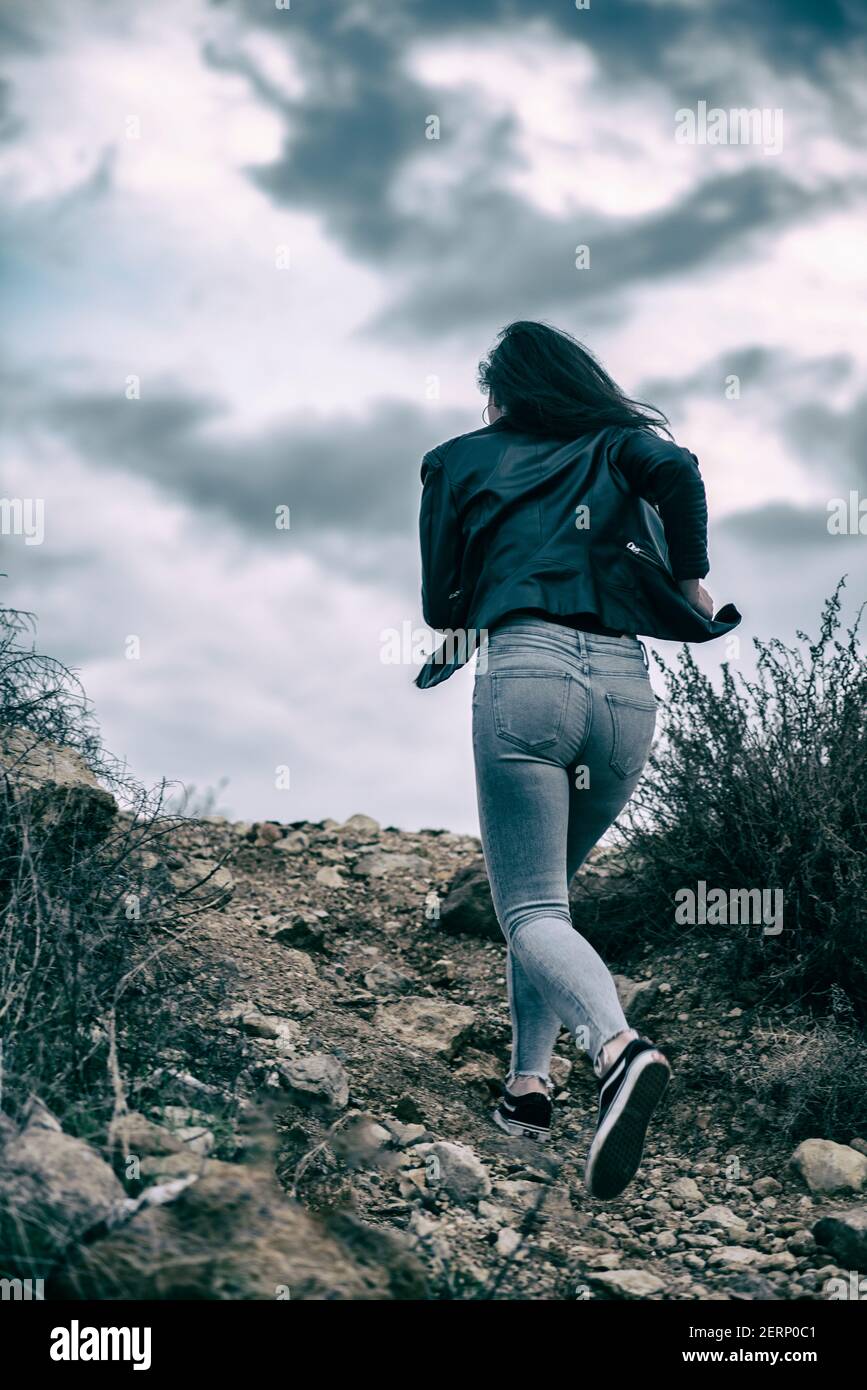 Teen running away hi-res stock photography and images - Alamy
