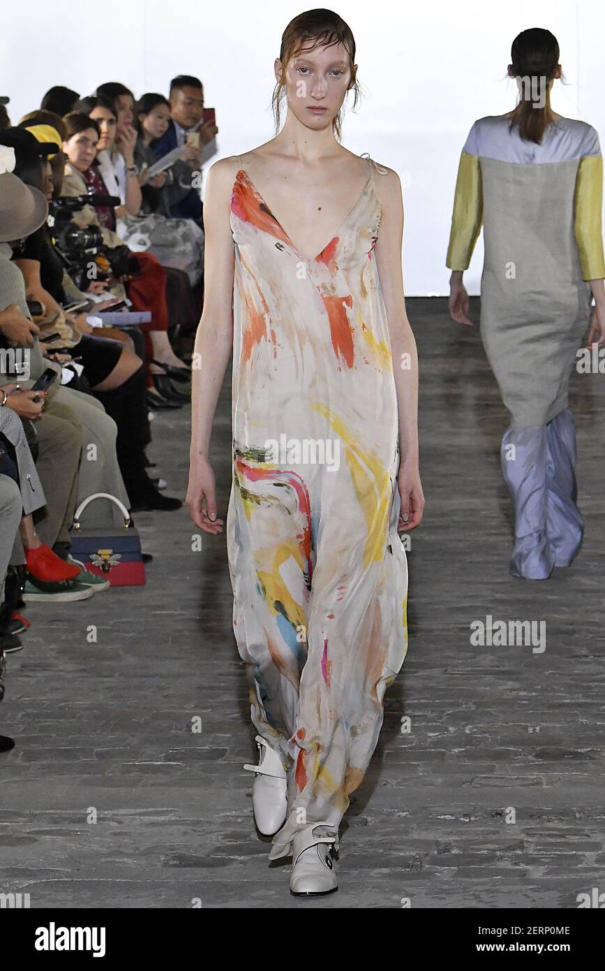 Lorna Foran walks on the runway during the Kristina Fidelskaya Fashion ...