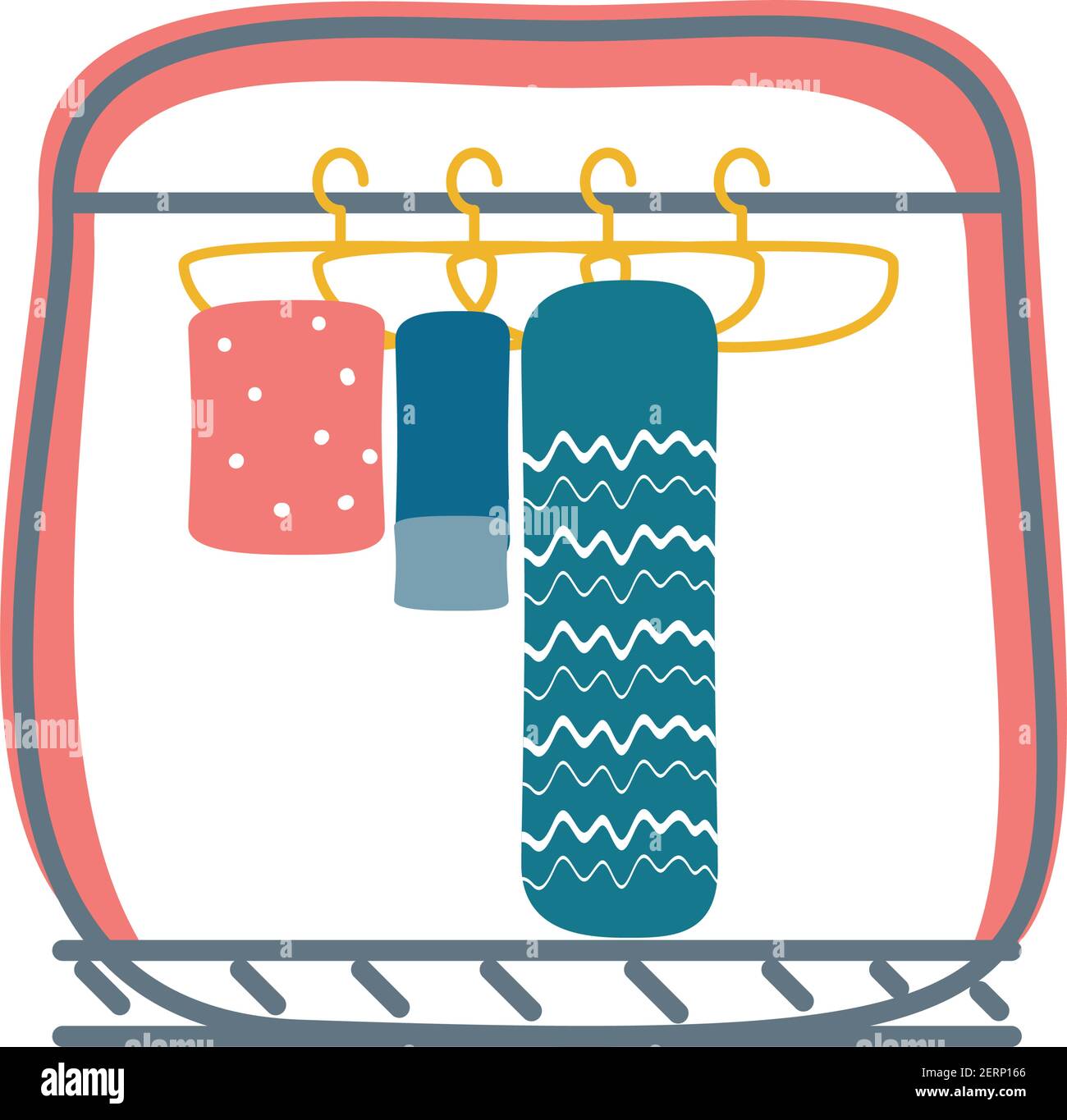 hanging clothes knitted cartoon isolated Stock Vector Image & Art - Alamy