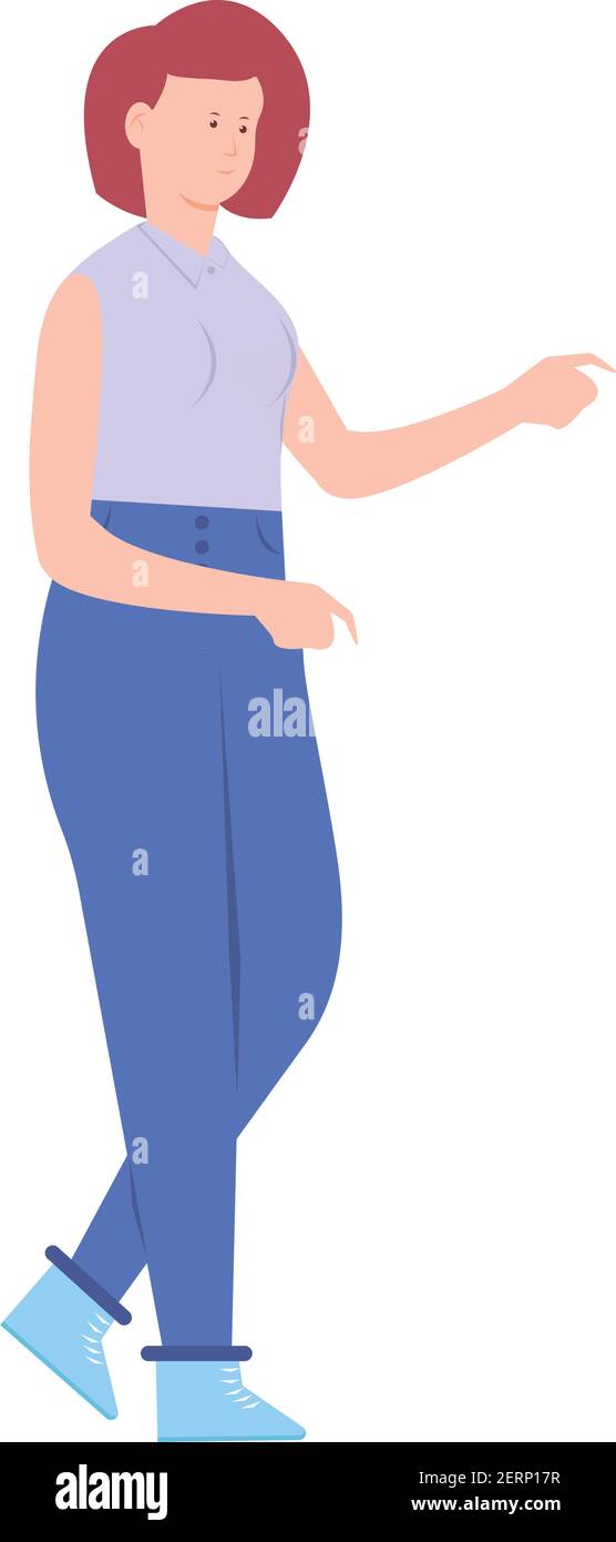 woman character cartoon standing isolated Stock Vector Image & Art - Alamy