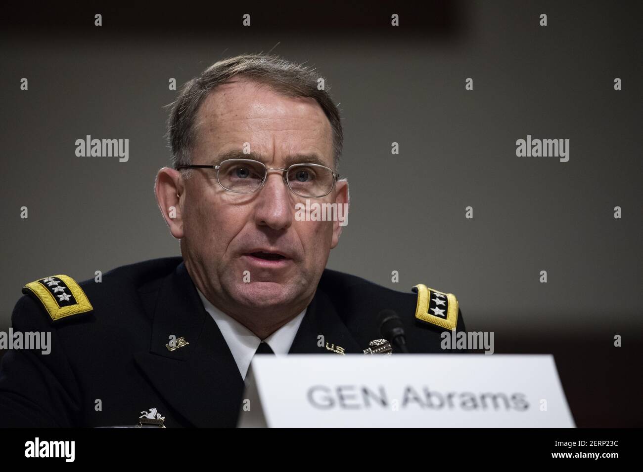 General Robert B. Abrams, United States Army, during his confirmation ...