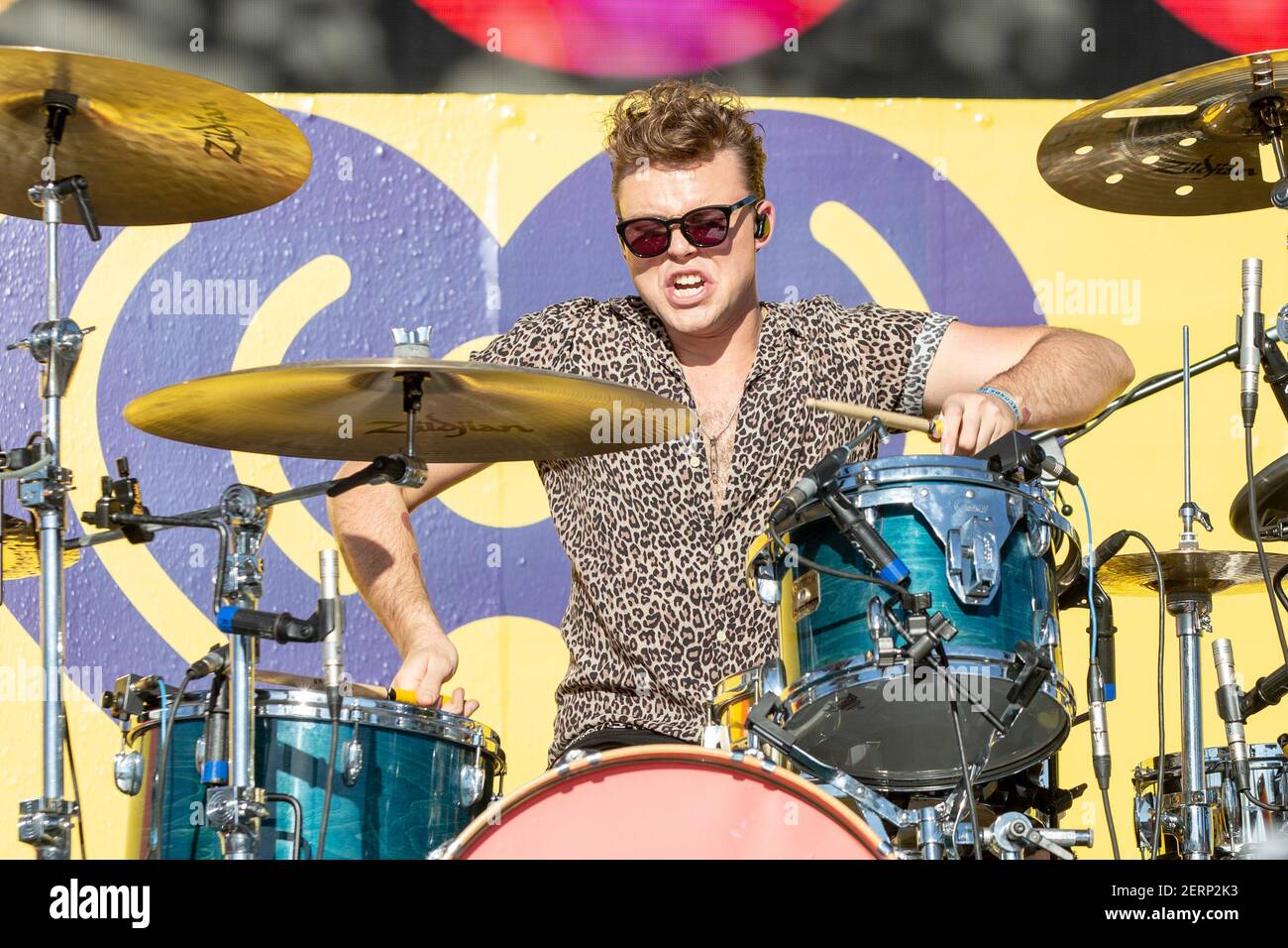 Ashton Irwin of 5 Seconds of Summer during iHeartRadio Music Festival ...