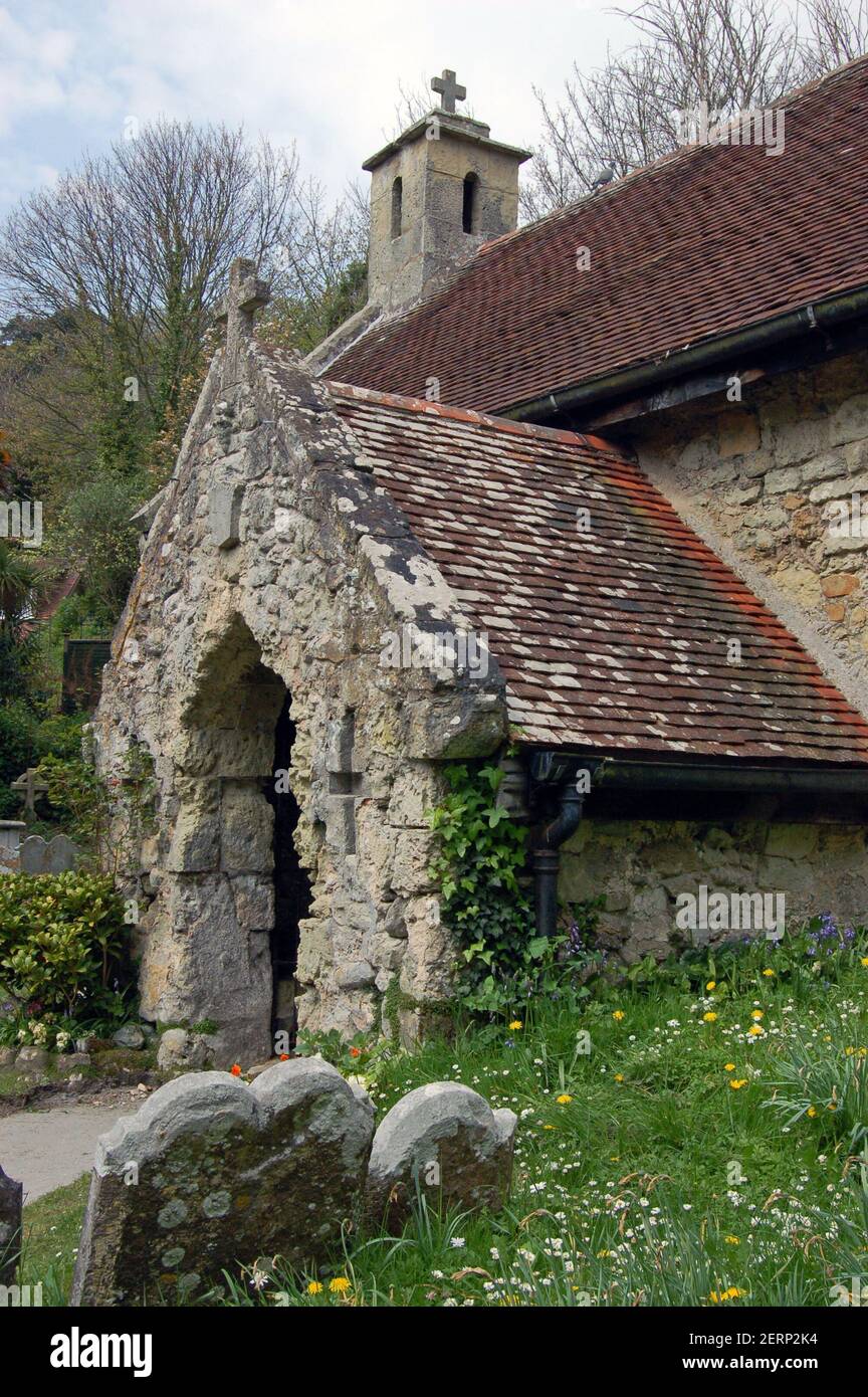 Bonchurch old church hi-res stock photography and images - Alamy