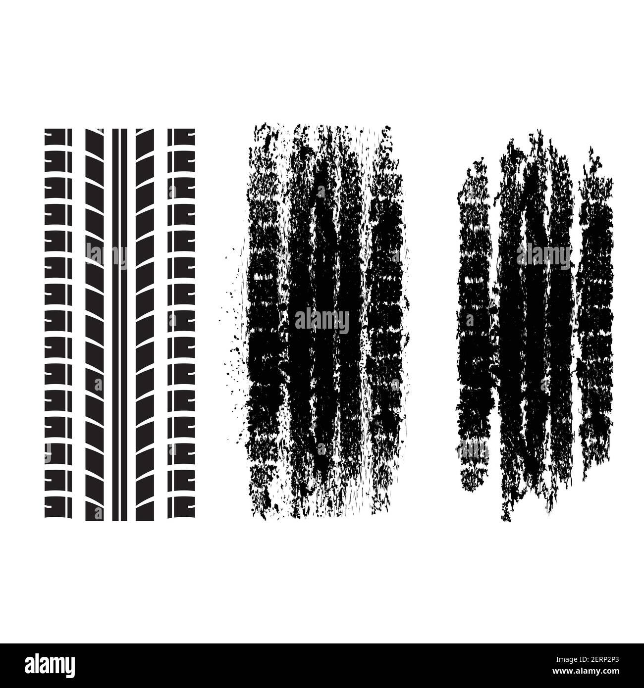Grunge tire tracks set Stock Vector Image & Art - Alamy