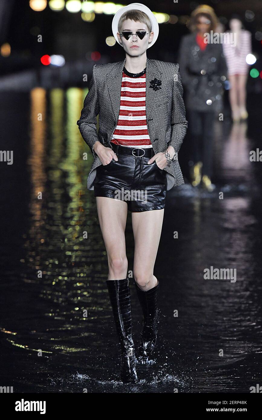 Model Maike Inga walks on the runway during the YSL Fashion Show during ...