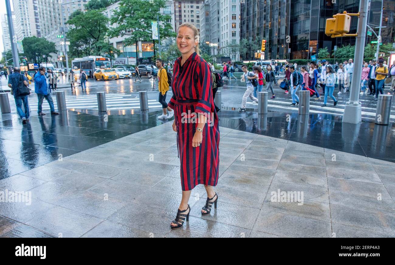 Princess Mabel before the start of the GoalKeepers event in New York ...