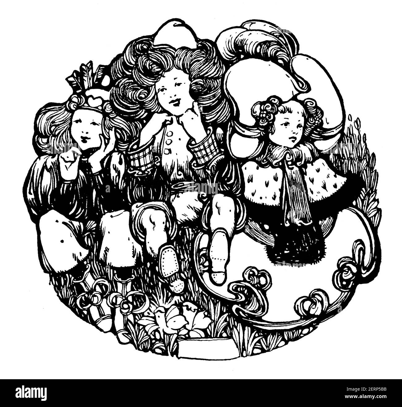 Children drawing 1900s Cut Out Stock Images & Pictures - Alamy