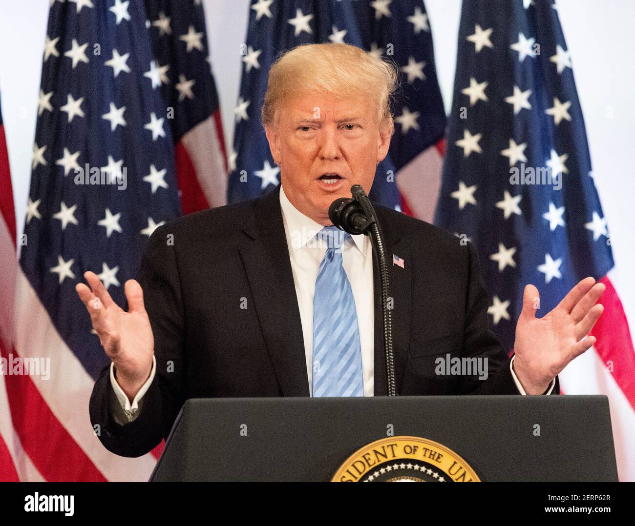 Press conference with President Donald Trump at the Lotte New York ...