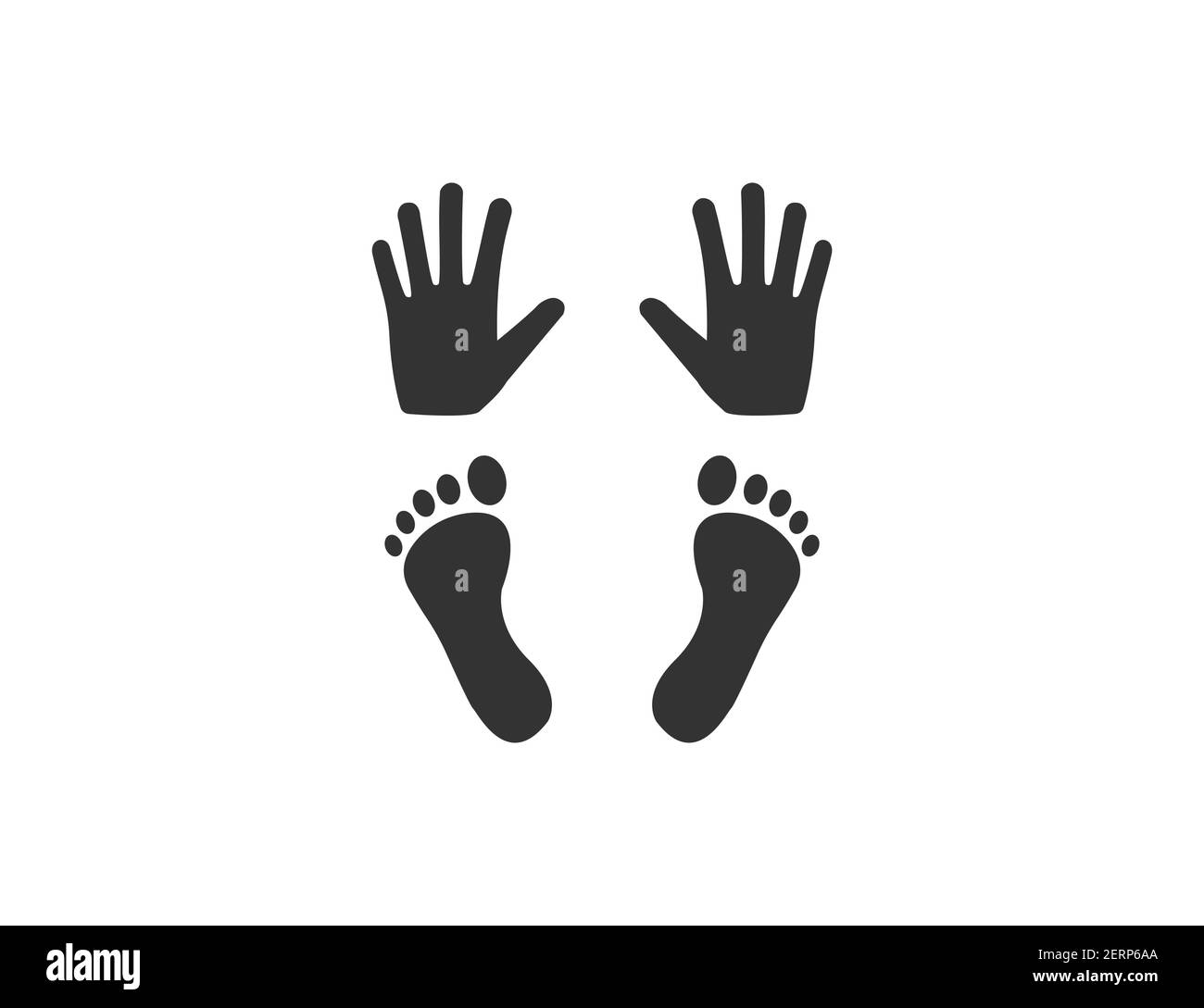 Human hand foot icon, print. Vector illustration Stock Vector Image ...