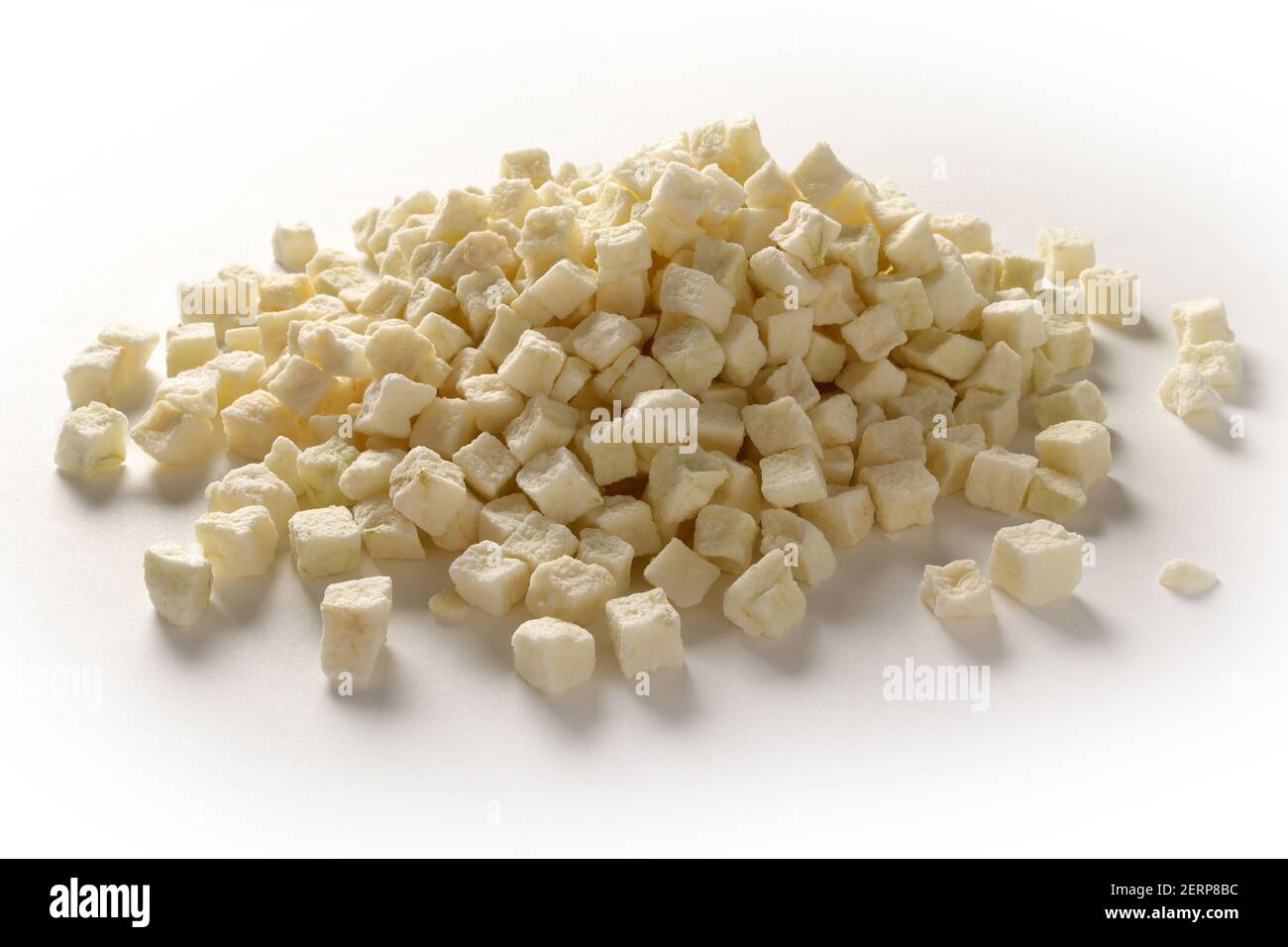 dried cube apple slices close up Stock Photo - Alamy