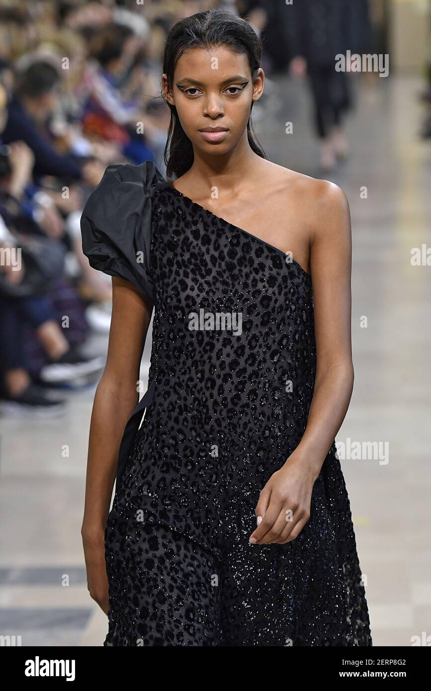 Model Alyssa Traore walks on the runway during the Rochas Fashion Show ...