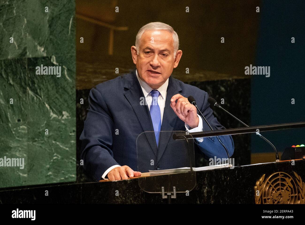 Benjamin Netanyahu, Prime Minister of Israel, speaking at the United ...