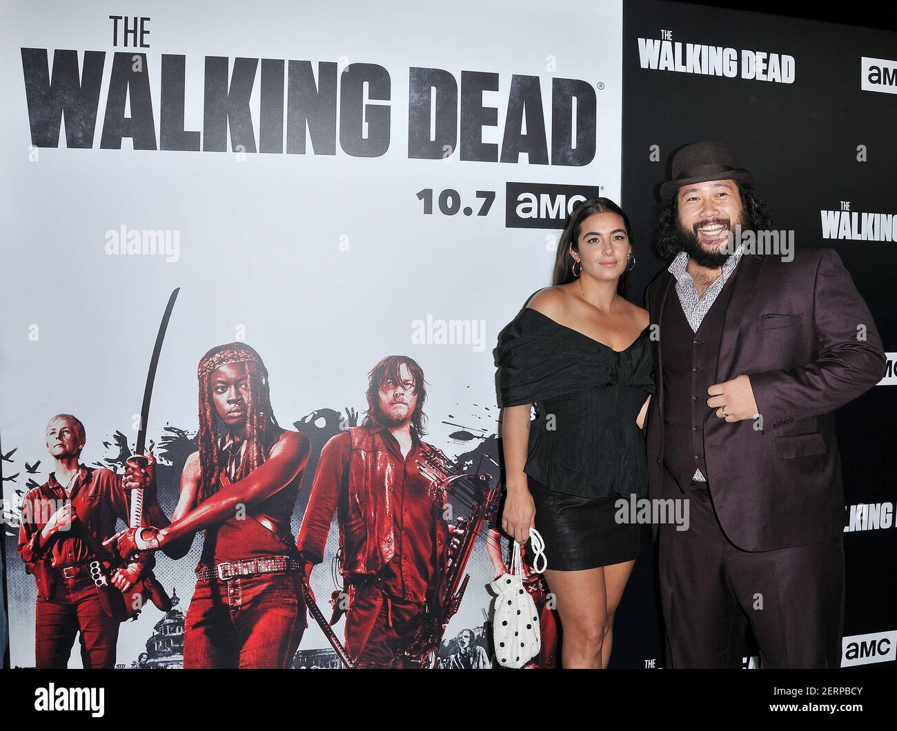 (L-R) Alanna Masterson and Cooper Andrews at AMC's “The Walking Dead ...