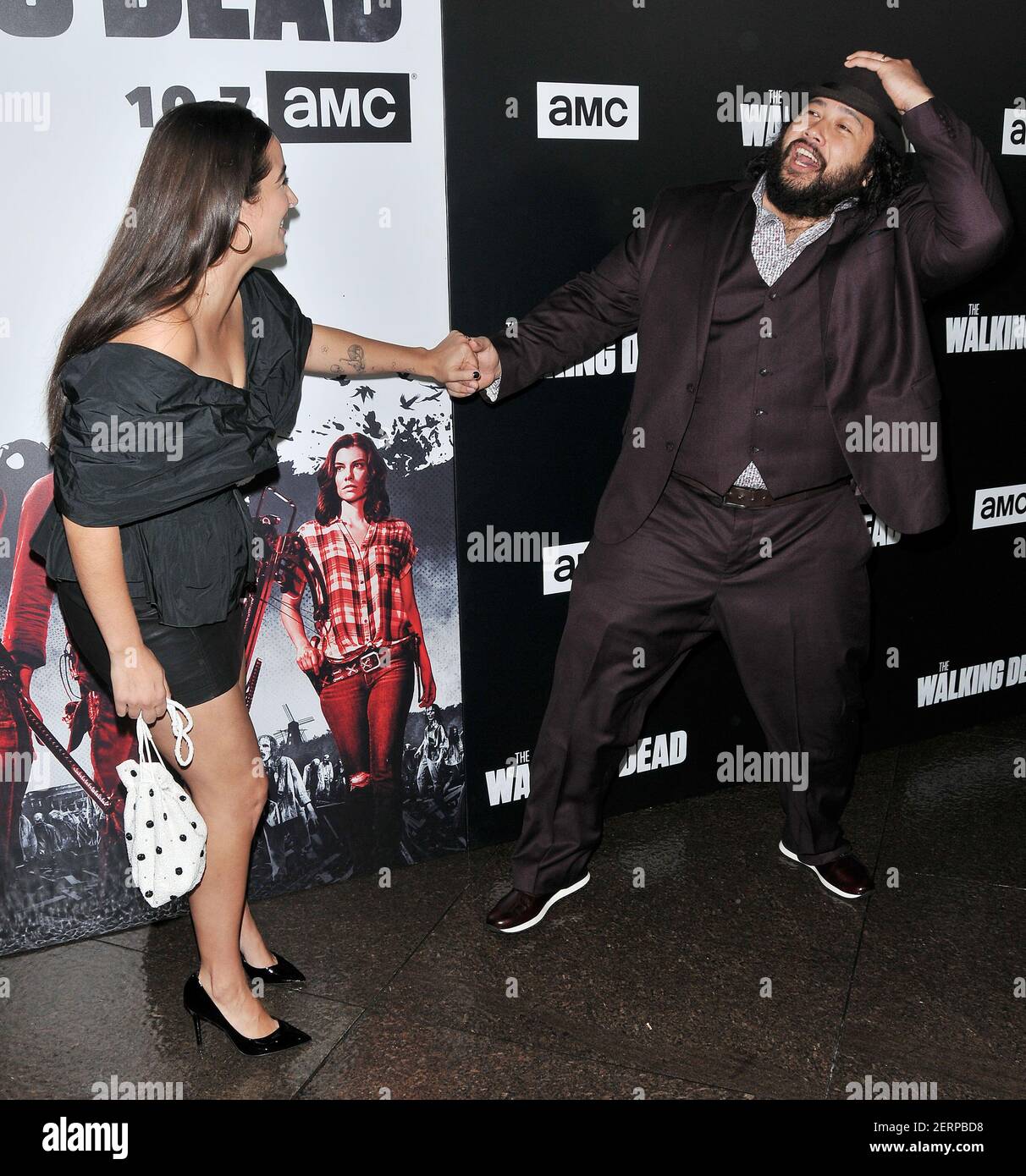 (L-R) Alanna Masterson and Cooper Andrews at AMC's “The Walking Dead ...