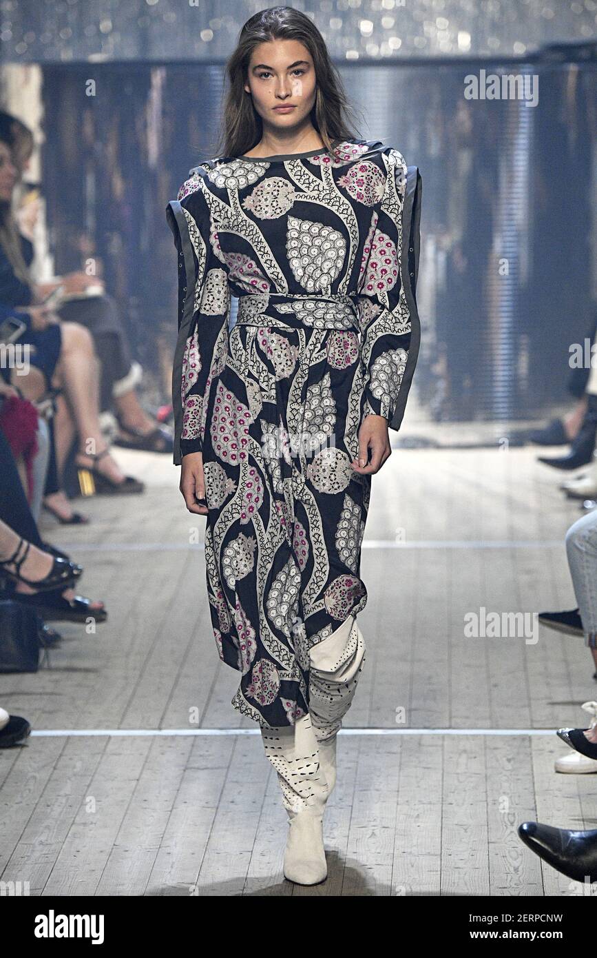 Model Grace Elizabeth walks on the runway during the Isabel Marant ...