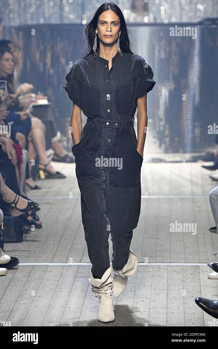Model Aymeline Valade walks on the runway during the Isabel Marant ...