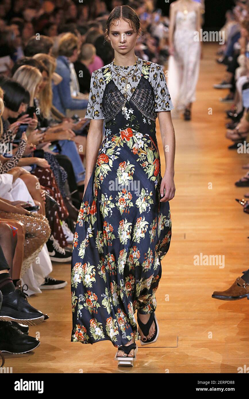 Model Giselle Norman walks on the runway during the Paco Rabanne Fashion Show during Paris ...