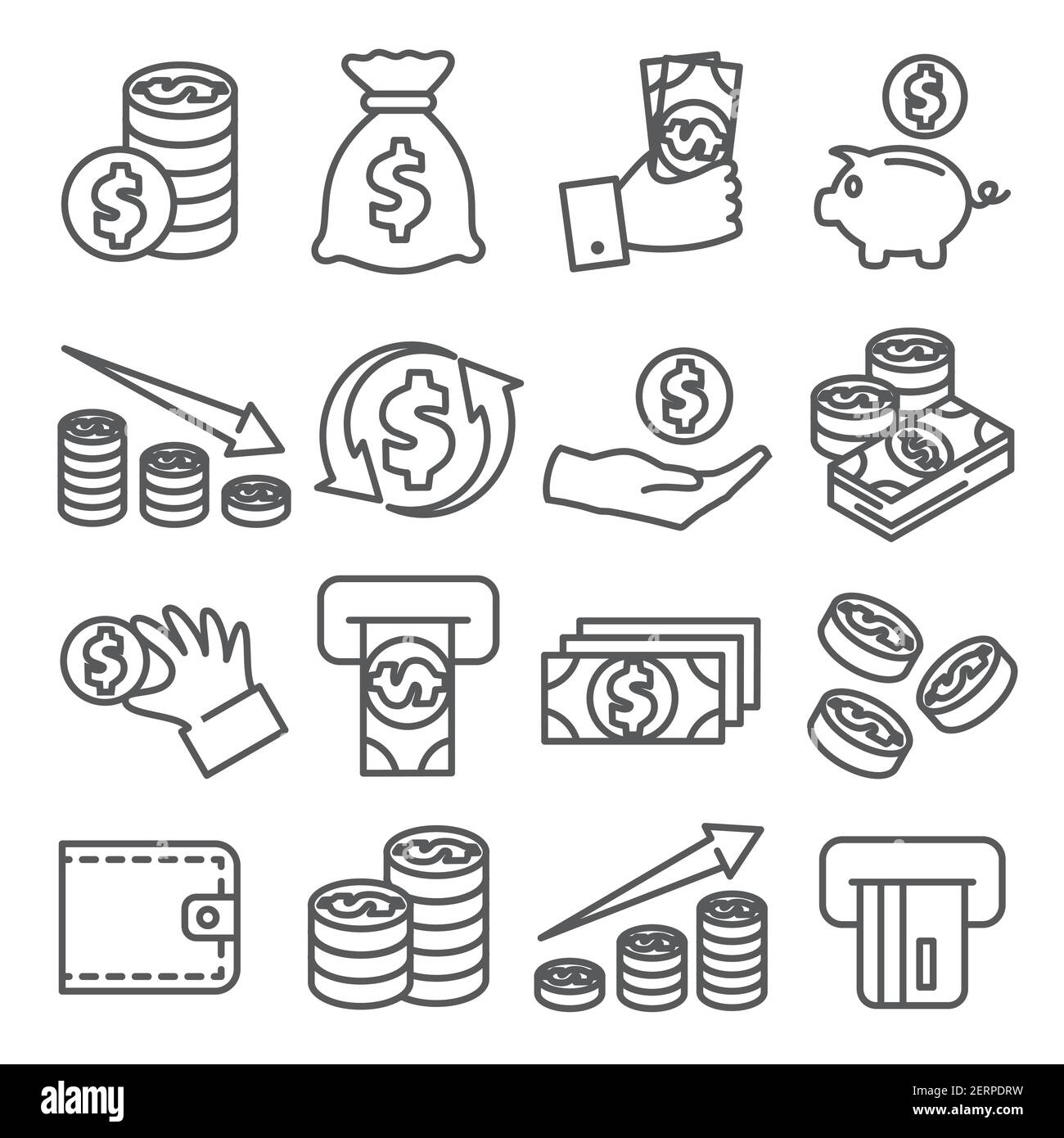 Set of money symbols Stock Vector Images - Alamy