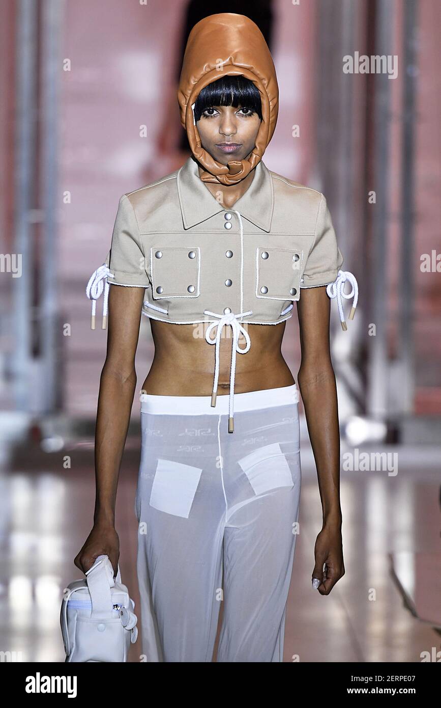 Model walks on the runway during the Courreges Fashion Show during ...