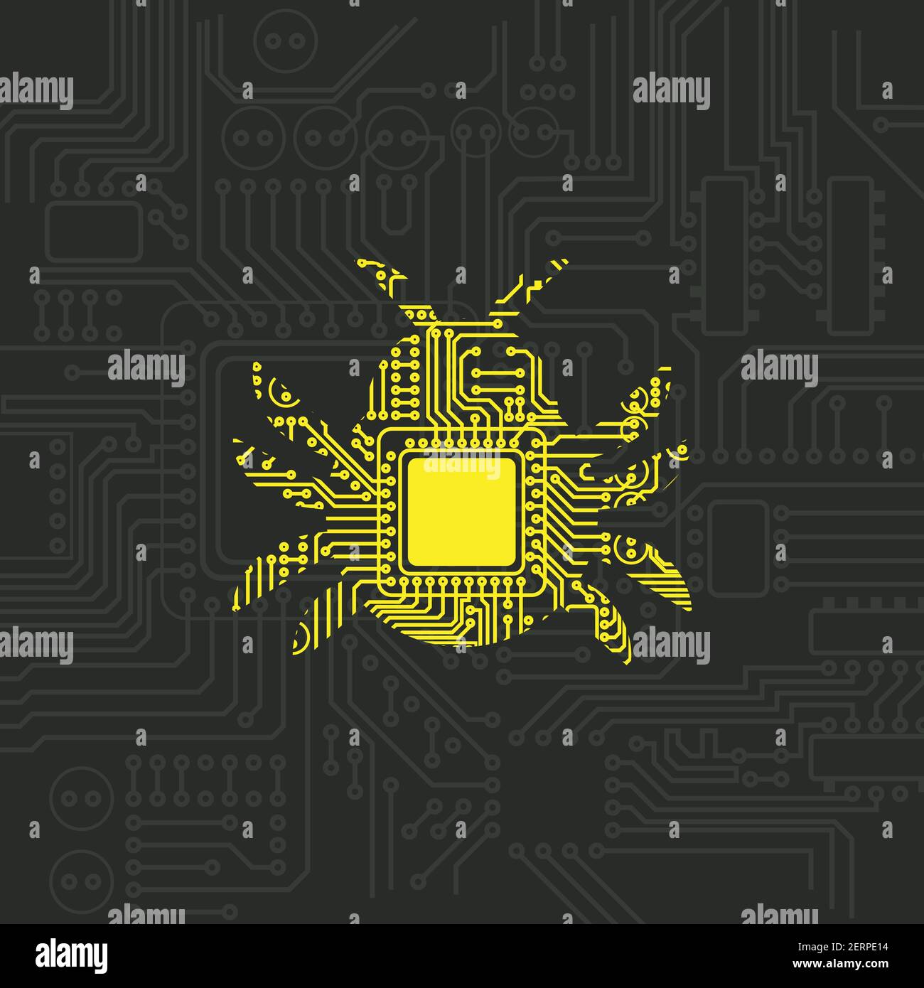 Digital bug security pattern Stock Vector Image & Art - Alamy