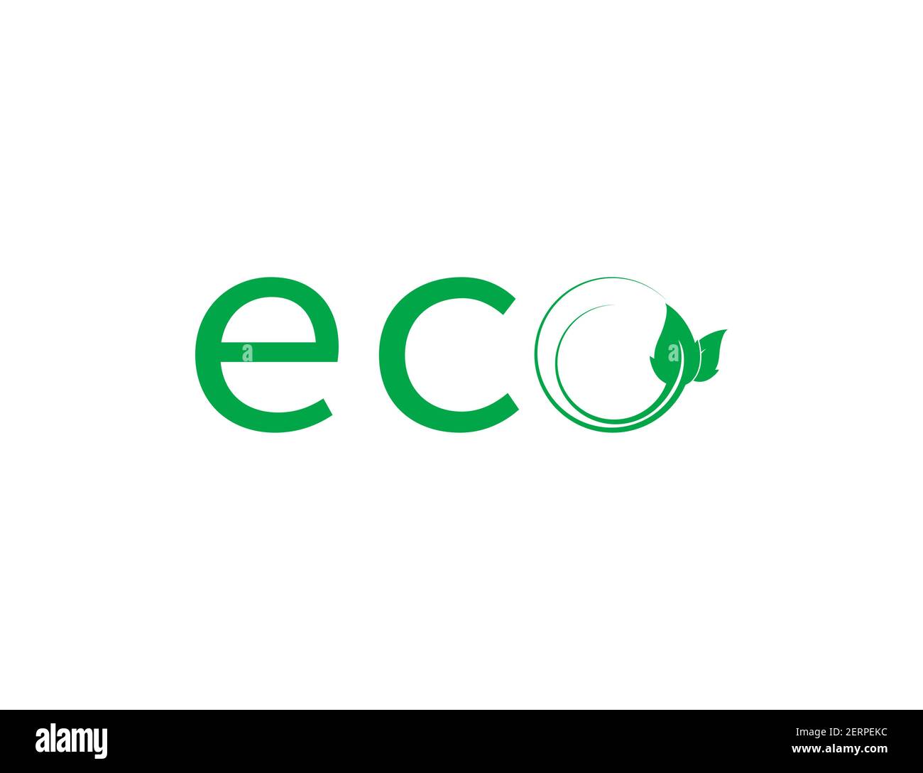 Green leaf, Eco icon on white background. Vector illustration Stock ...