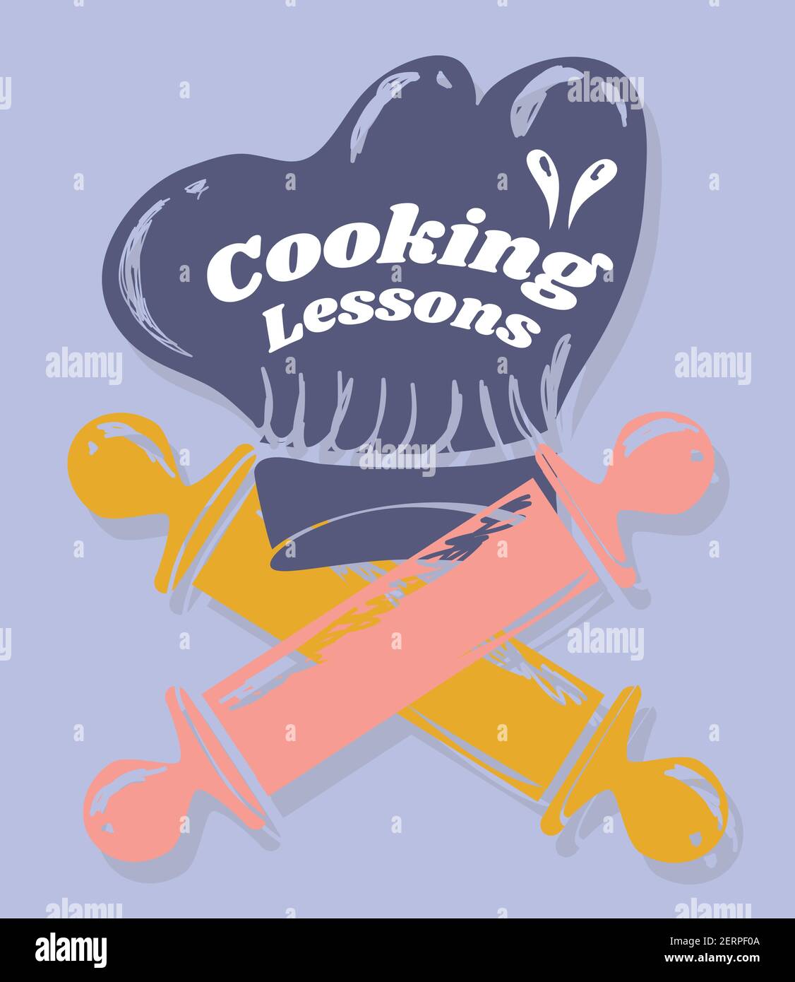 cooking lessons hat rolling pin Stock Vector Image & Art - Alamy