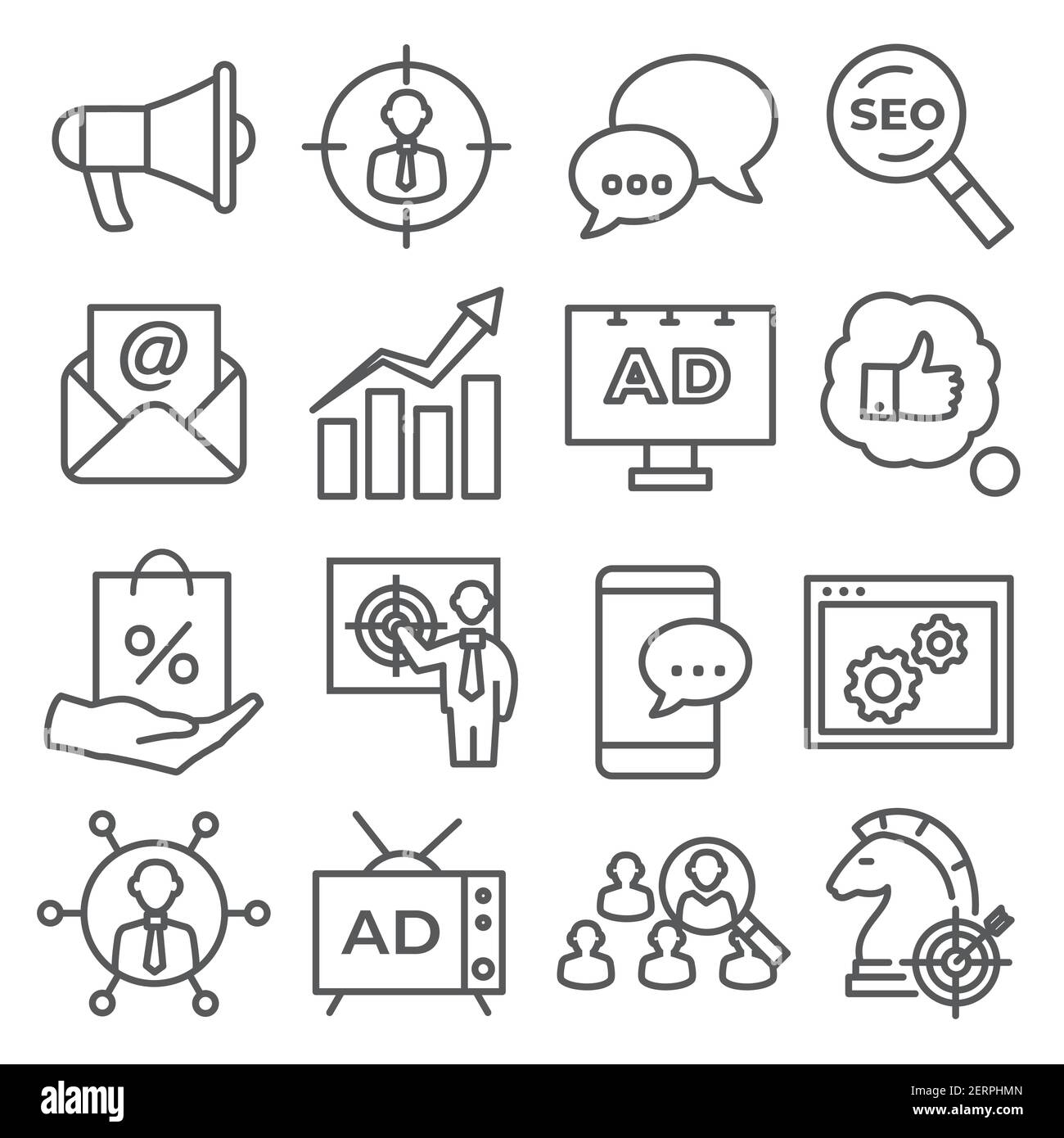 Advertisement on screen advertising Stock Vector Images - Alamy