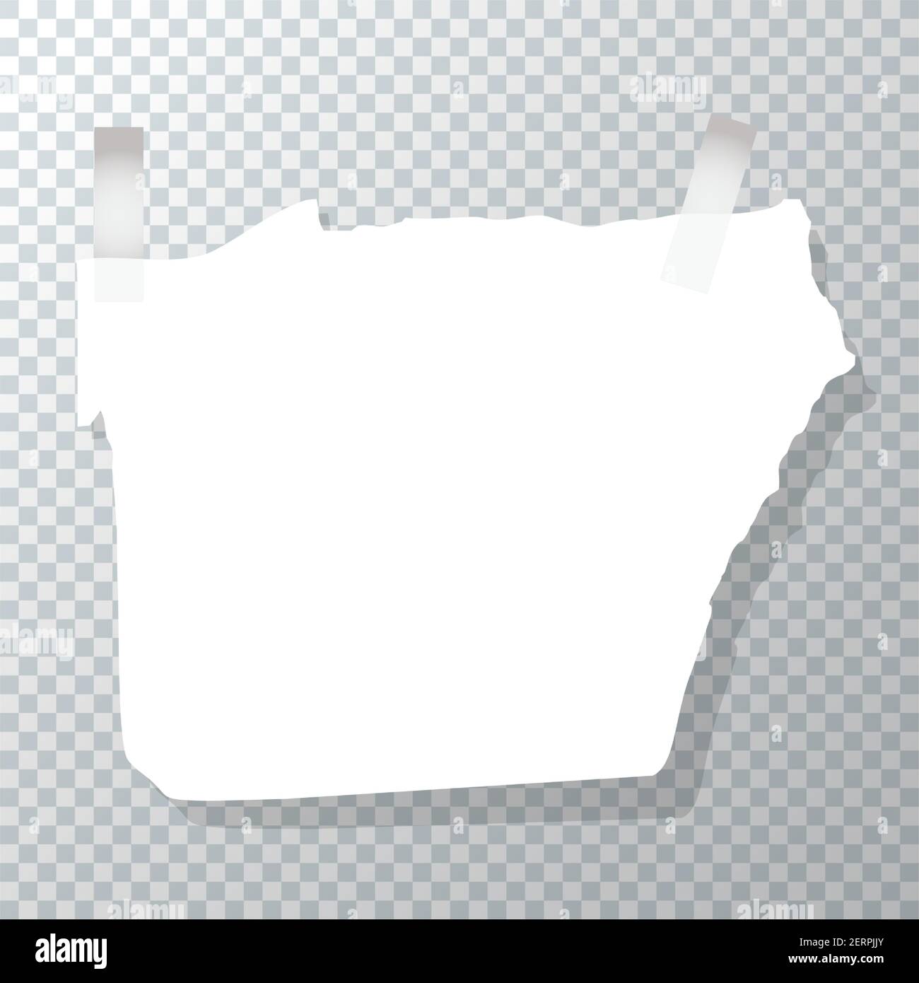 Torn piece of crumpled paper. Paper sticker is glued with tape Stock ...