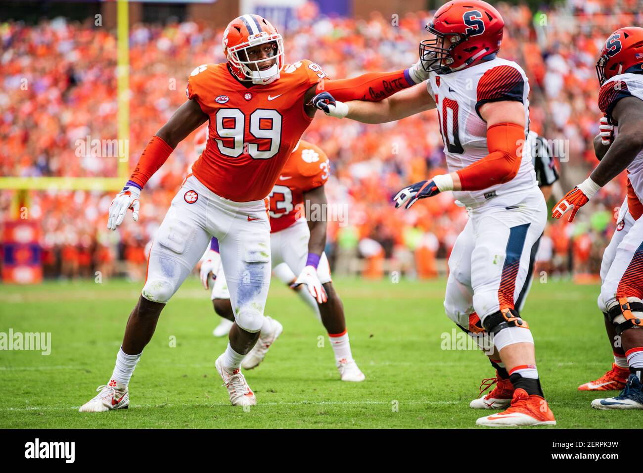 Clemson Tigers defensive end Clelin Ferrell (99) during the NCAA ...