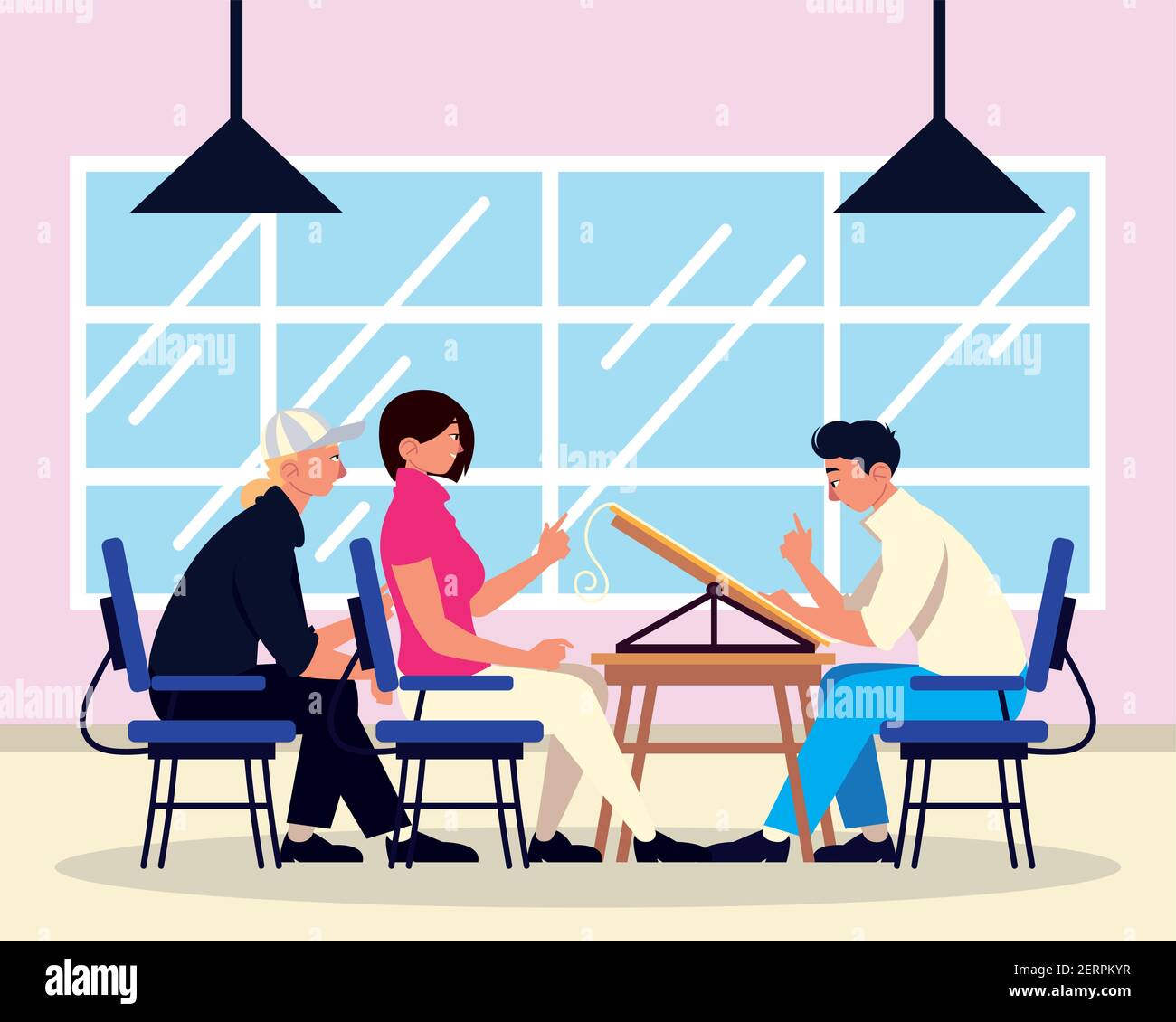 teamwork training of office staff Stock Vector Image & Art - Alamy