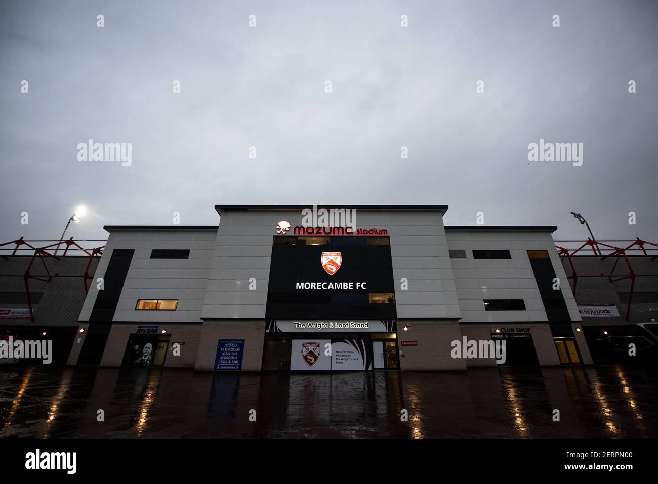 The Mazuma Stadium. Morecambe F.C. Morecambe, Lancashire, England Stock ...