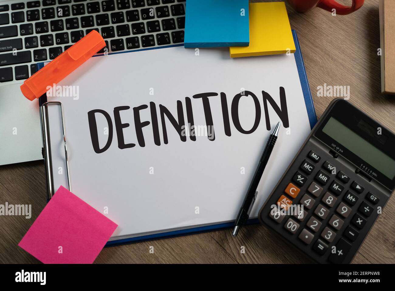 DEFINITION Business team hands at work Stock Photo - Alamy