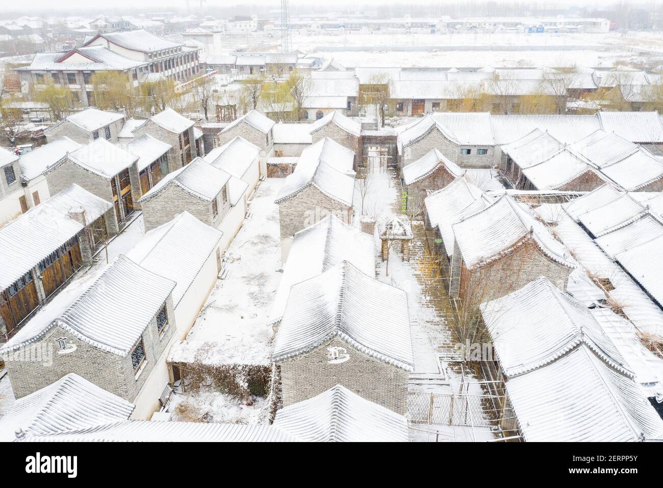 BINZHOU, CHINA - MARCH 1, 2021 - An ancient village of Weiji after ...
