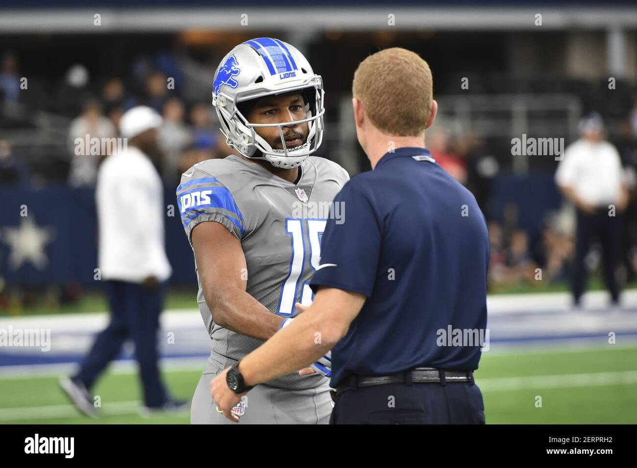 September 30, 2018: Detroit Lions wide receiver Golden Tate (15) shakes ...